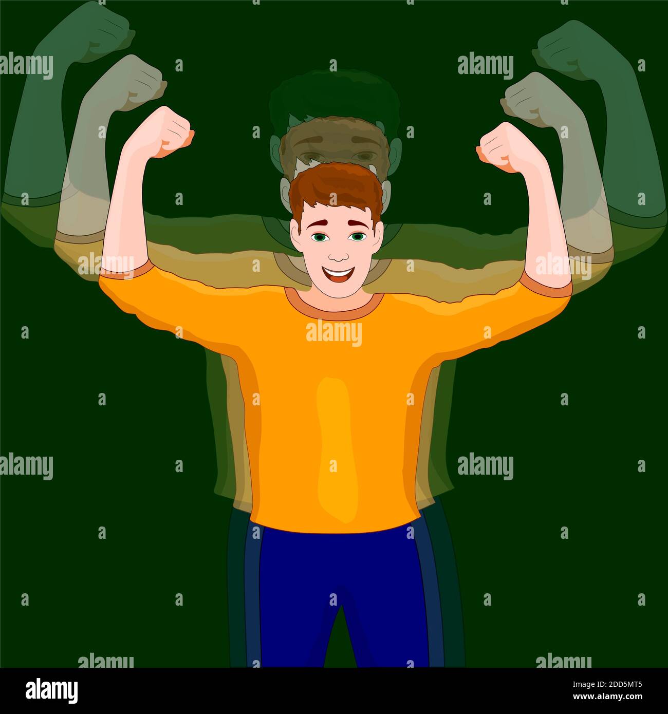 Happy and excited young business man celebrating victory expressing ...