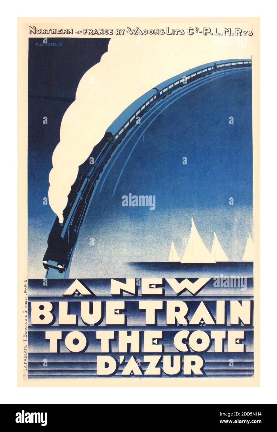 Blue train paris poster hi-res stock photography and images - Alamy