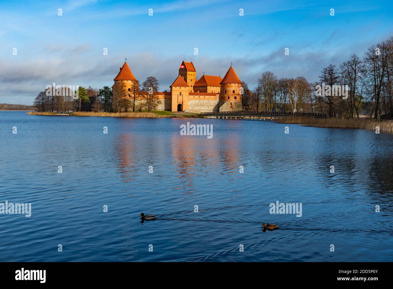 Medieval castle of Trakai, Vilnius, Lithuania, Eastern Europe, located ...