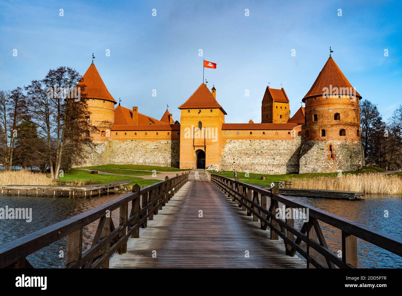 Medieval castle of Trakai, Vilnius, Lithuania, Eastern Europe, located ...
