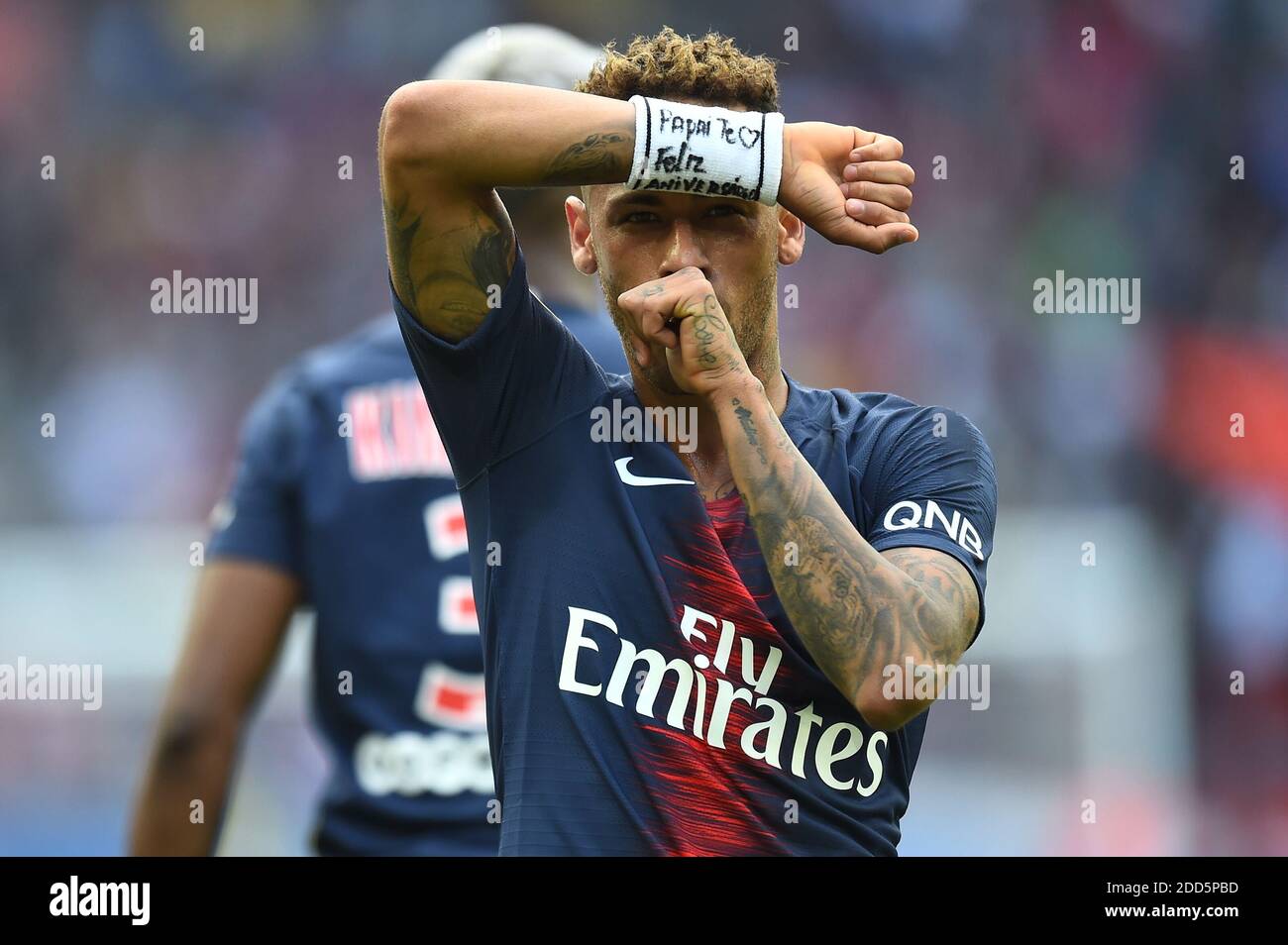 Paris Saint-Germain (PSG)'s Brazilian forward Neymar is seen during the ...