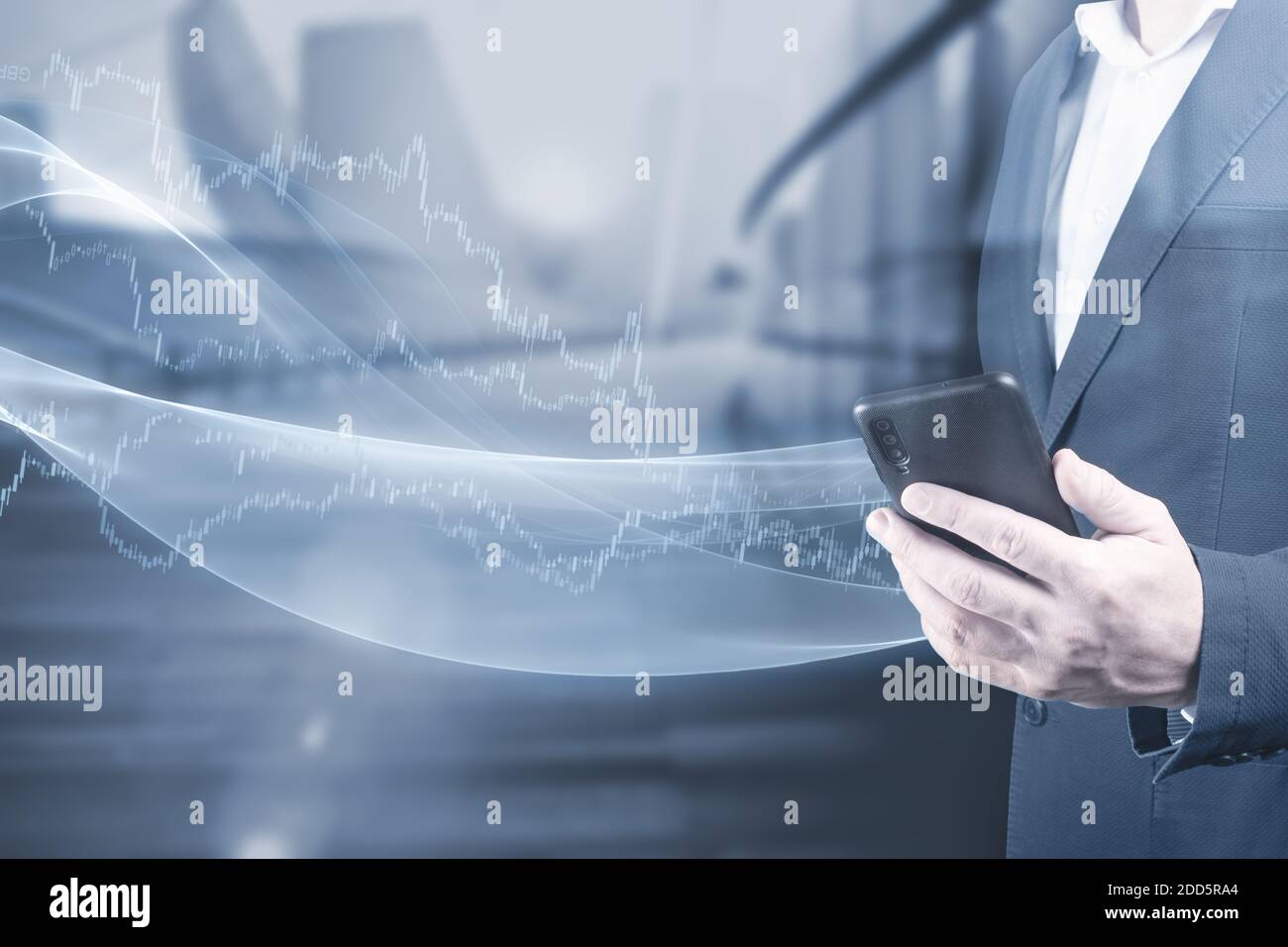 Financial data on cell mobile phone. Analytics Report Status ...