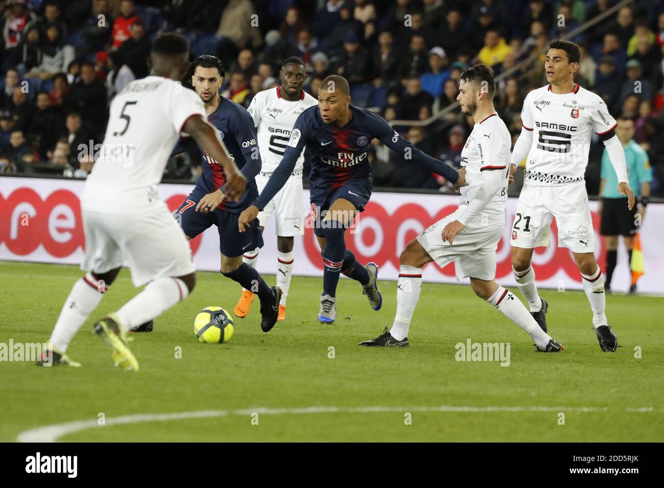 PSG's Kylian Mbappe during the French First League soccer match, PSG vs ...