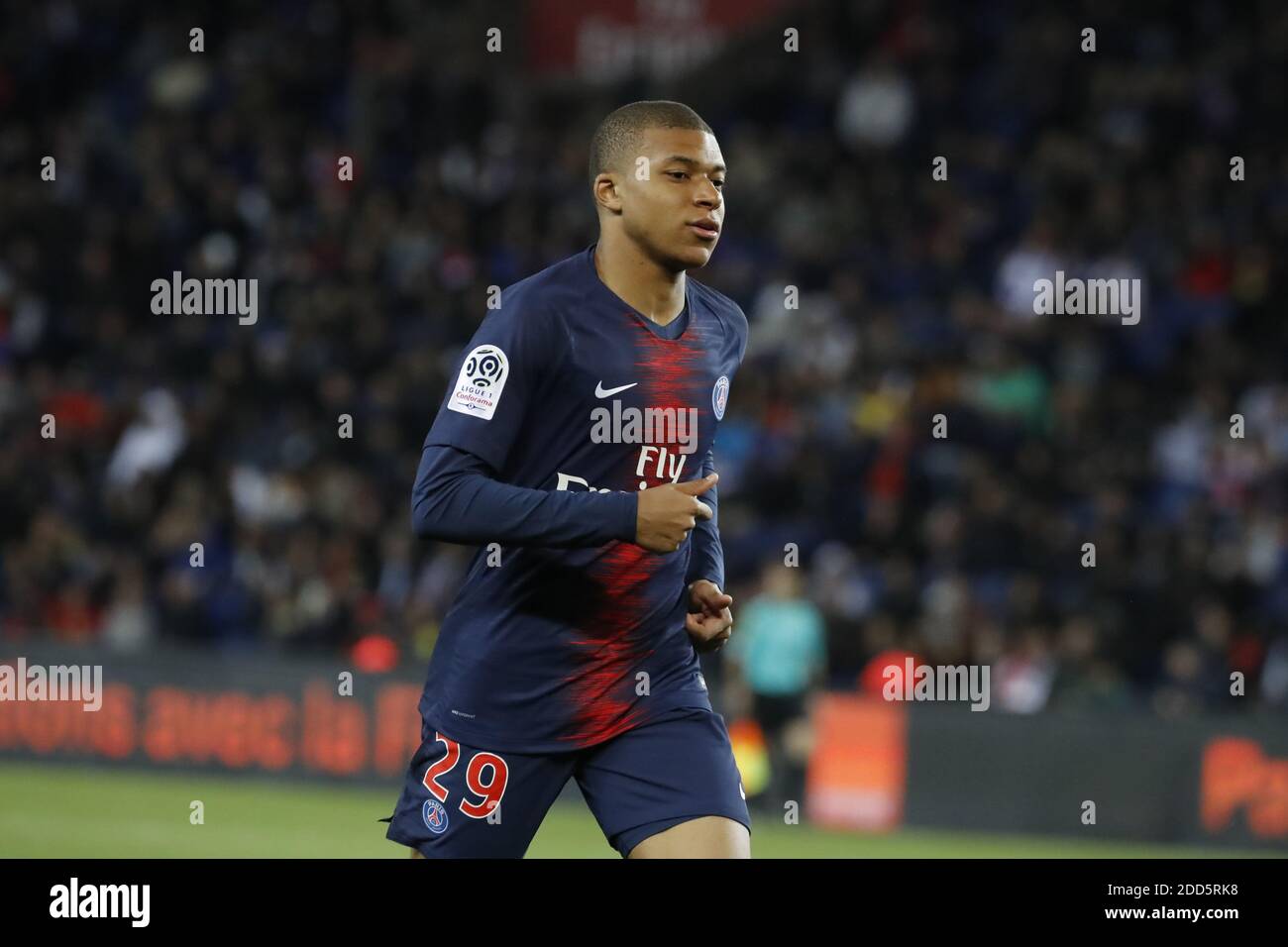 PSG's Kylian Mbappe during the French First League soccer match, PSG vs ...