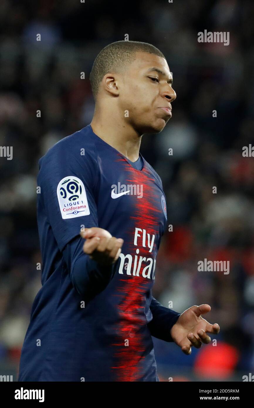 PSG's Kylian Mbappe during the French First League soccer match, PSG vs ...