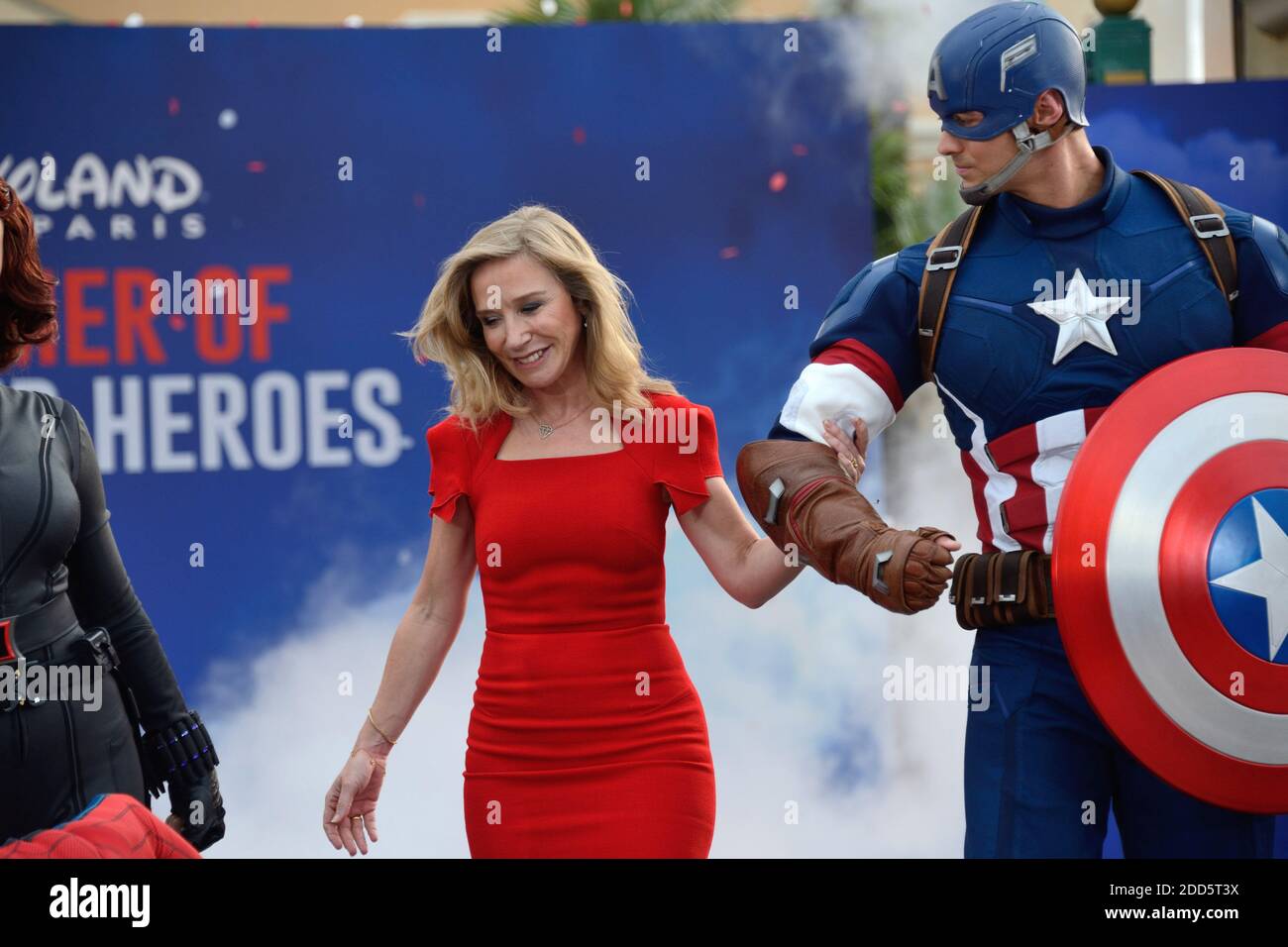 Catherine Powell attending the 'Marvel Summer of Super Heroes' opening ceremony at Disneyland ...