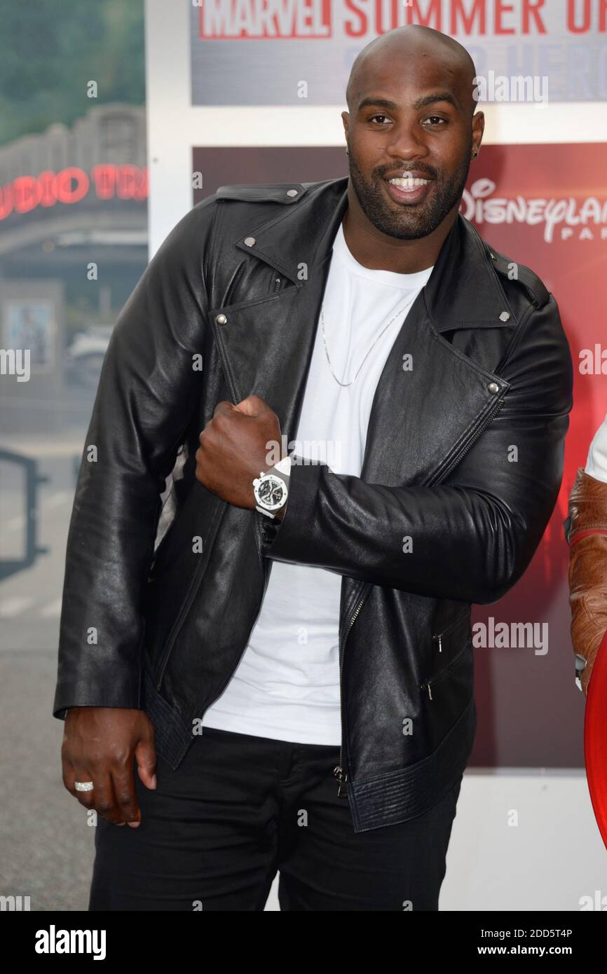 Teddy Riner attending the 'Marvel Summer of Super Heroes' opening ...