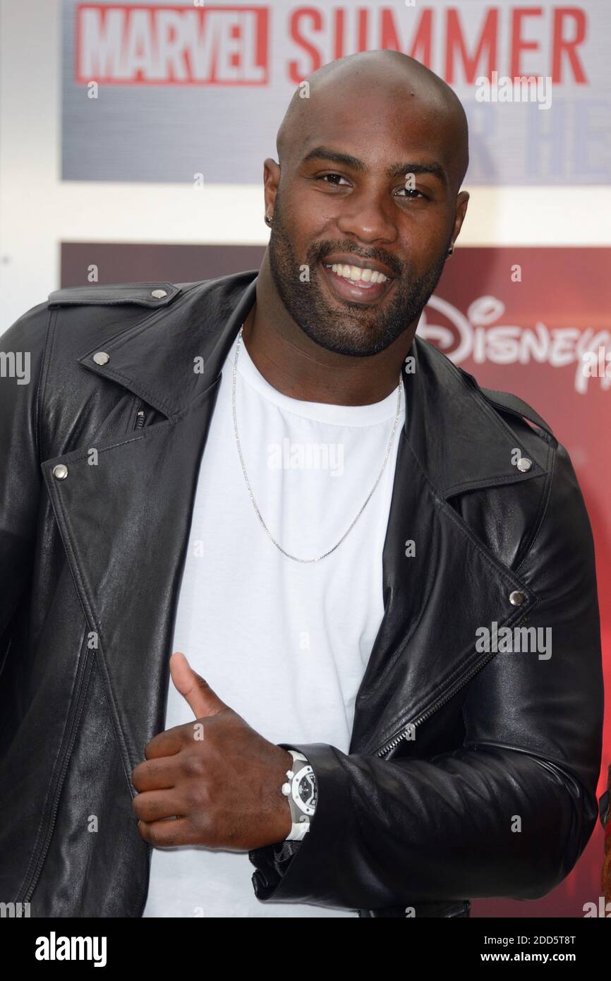 Teddy Riner attending the 'Marvel Summer of Super Heroes' opening ...