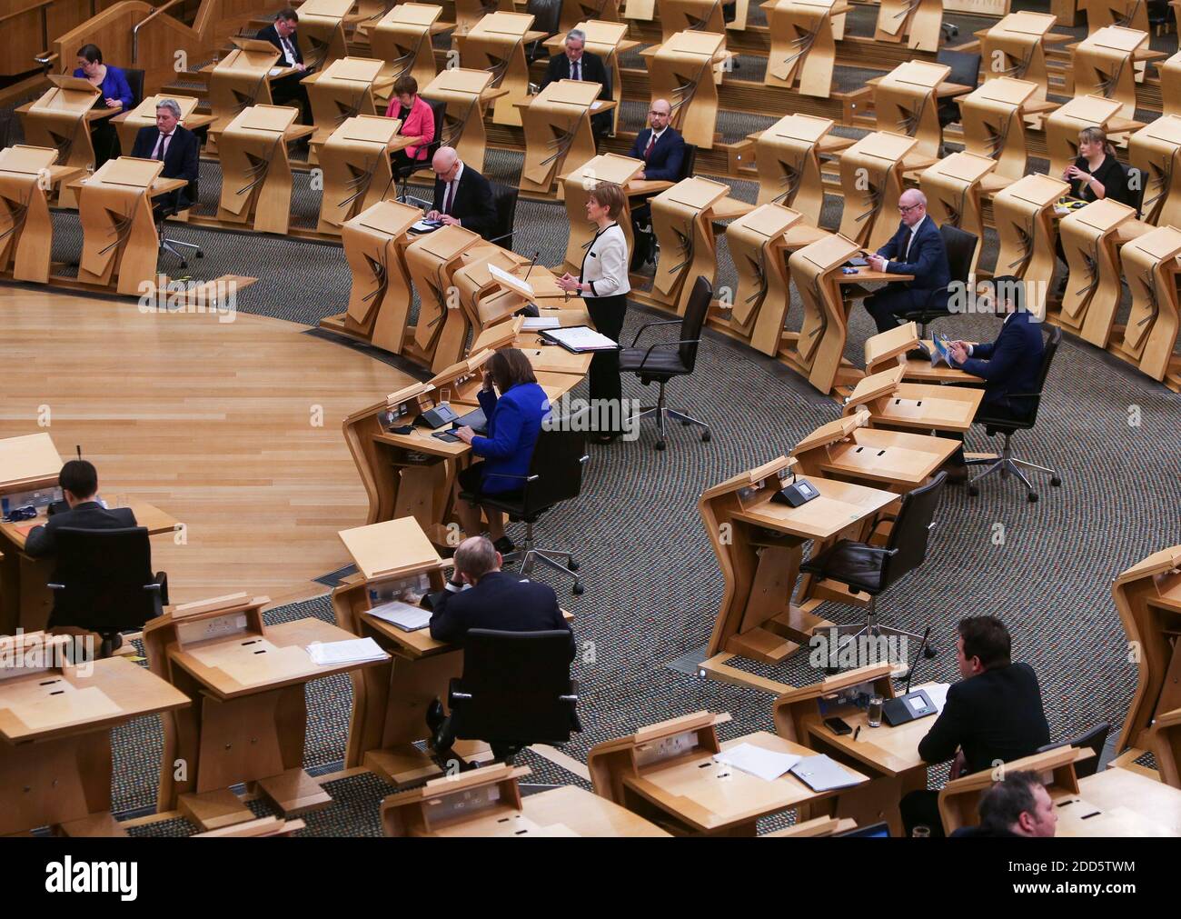 MSP First Minister Nicola Sturgeon addressing MSPs on updates to the ... MSP First Minister Nicola Sturgeon addressing MSPs on updates to the ...