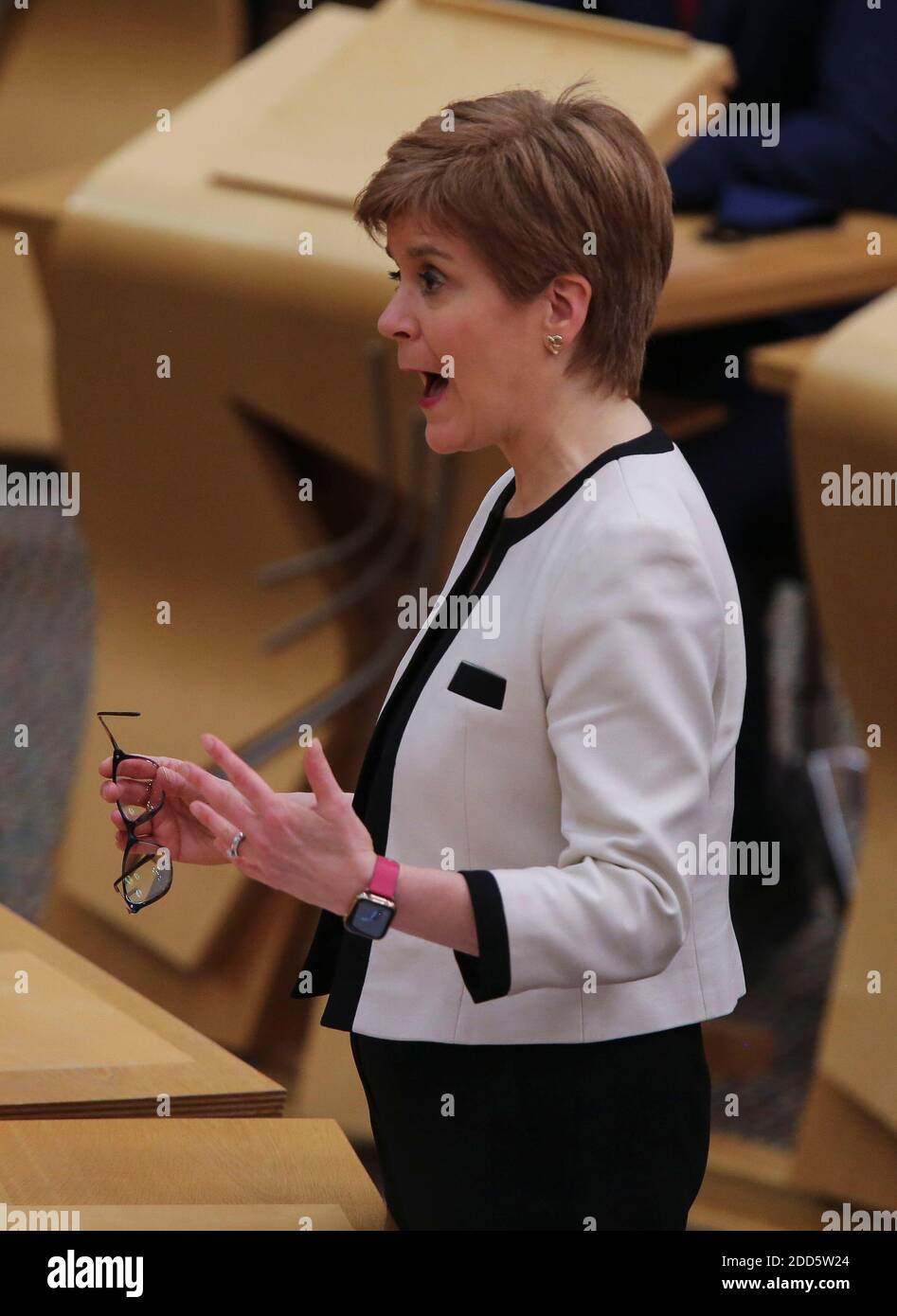 MSP First Minister Nicola Sturgeon addressing current MSPs on updates ... MSP First Minister Nicola Sturgeon addressing current MSPs on updates ...