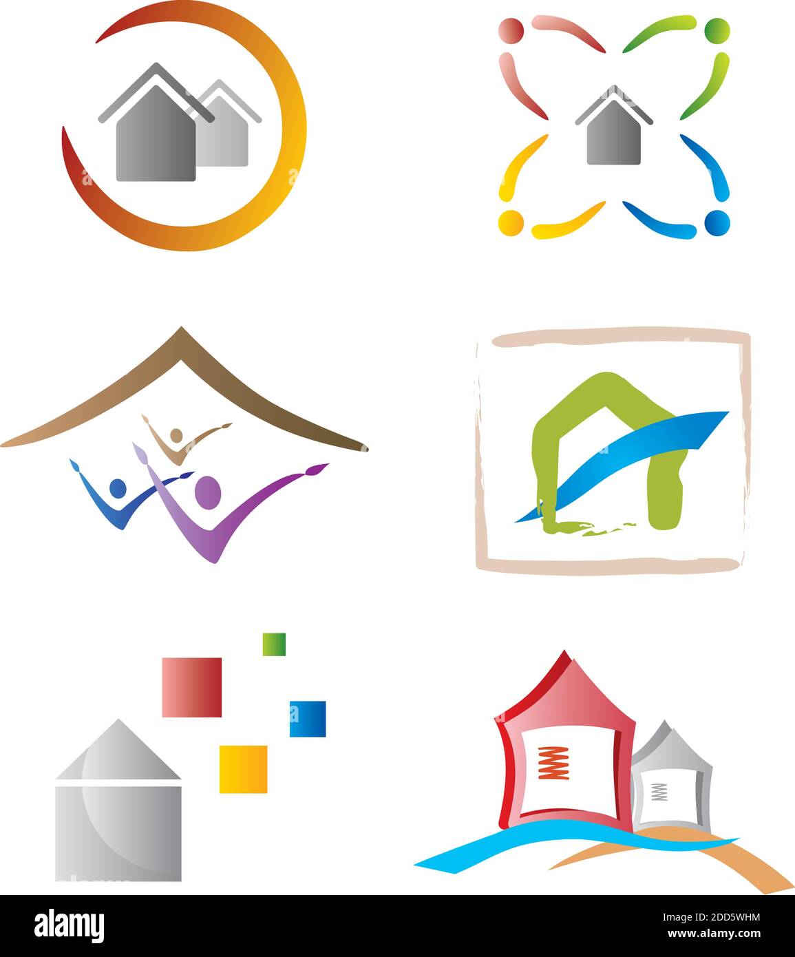 Real estate logos home Stock Vector Images - Alamy