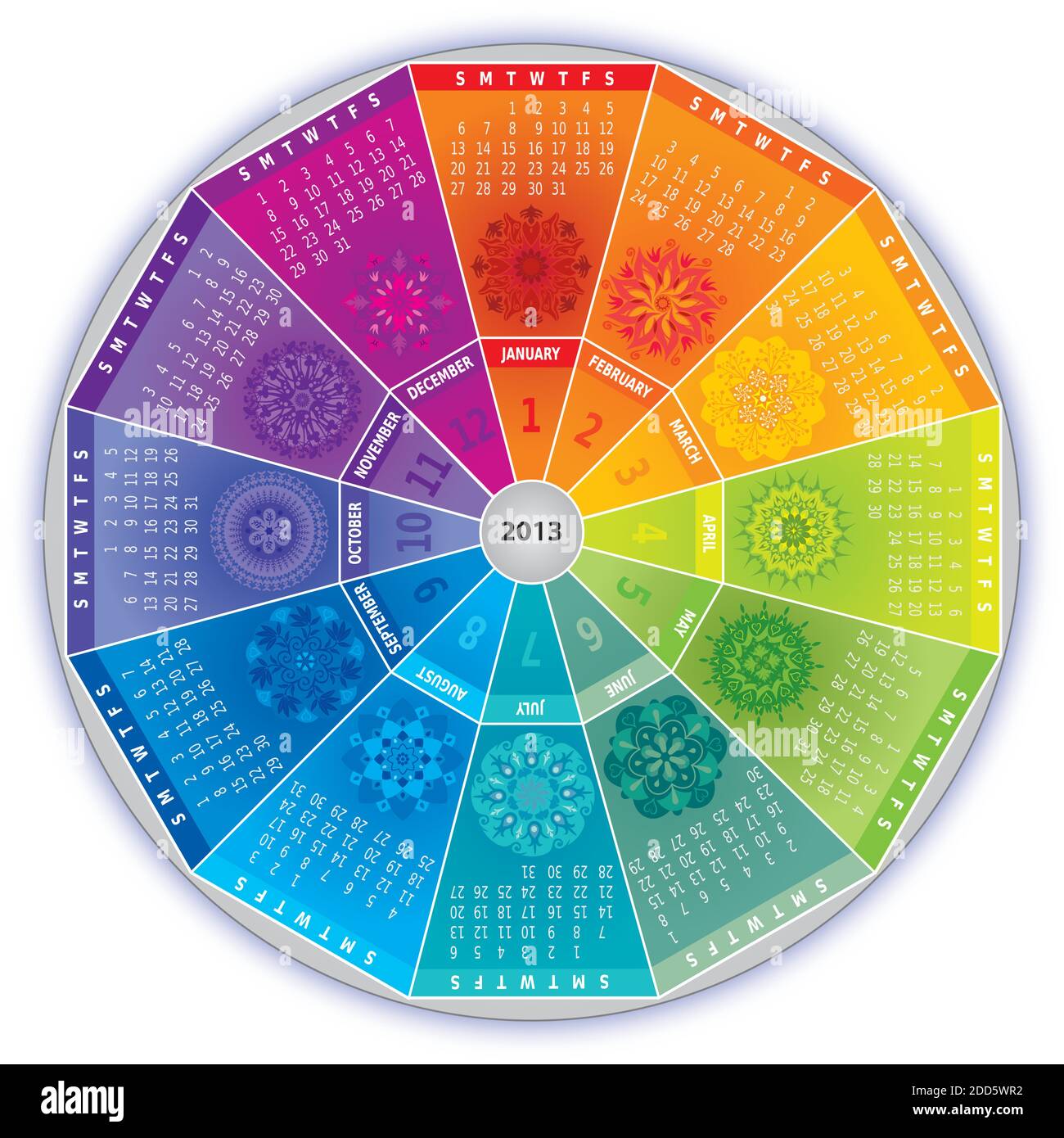Wheel of months Cut Out Stock Images & Pictures - Alamy