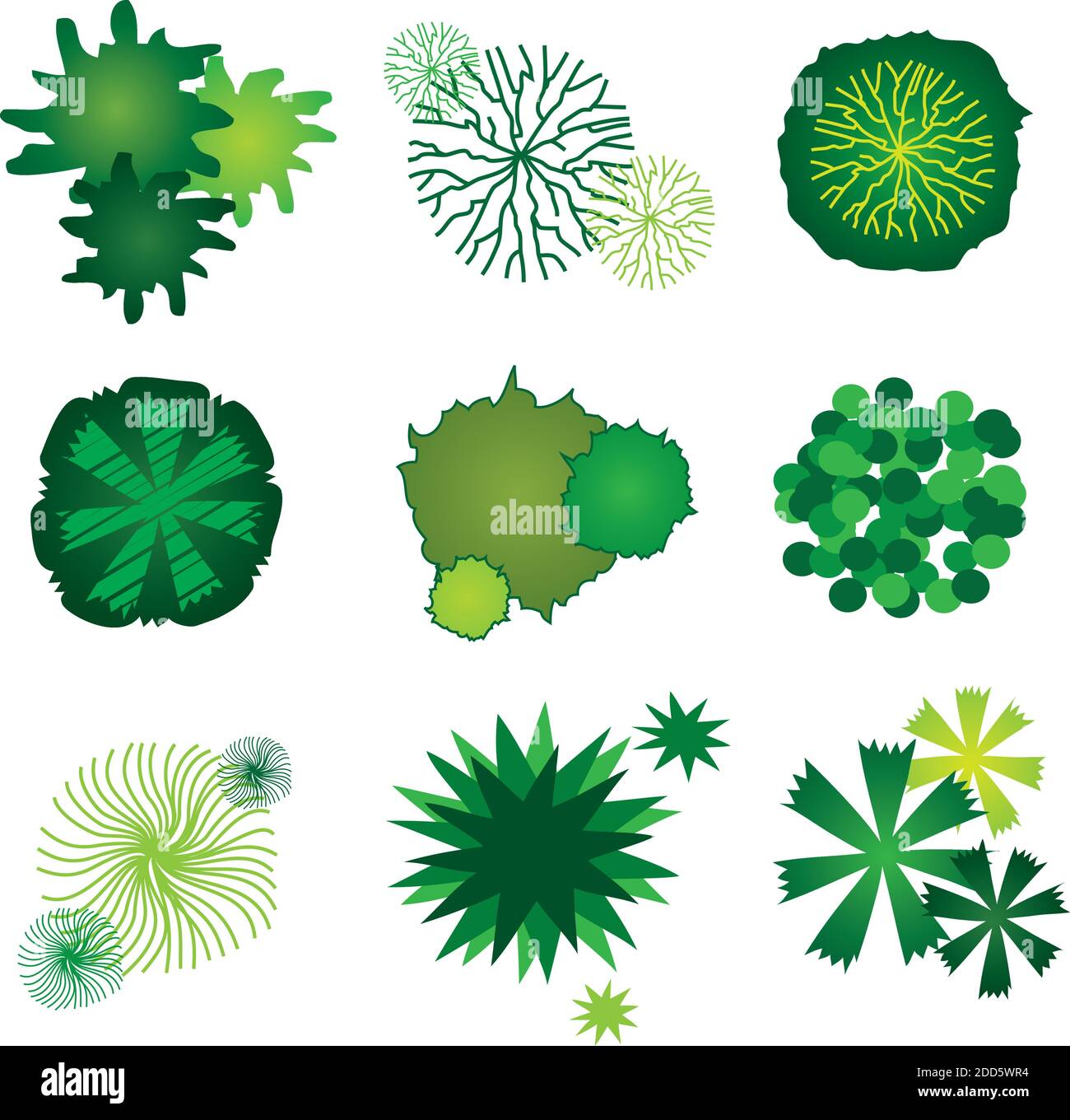 Landscape elements top view Stock Vector Images - Alamy