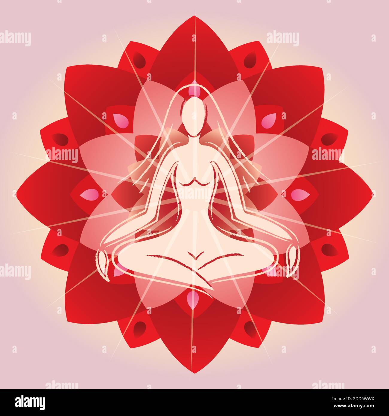Indian woman lotus flower hi-res stock photography and images - Alamy