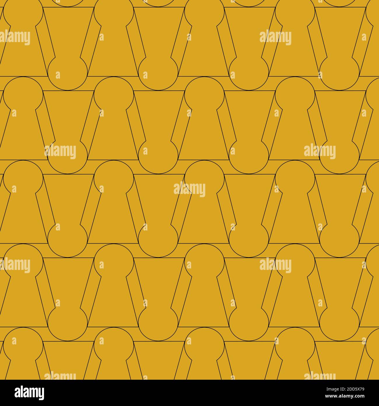 Gold Geometric Seamless keyhole patterns. Endless vector texture can be ...