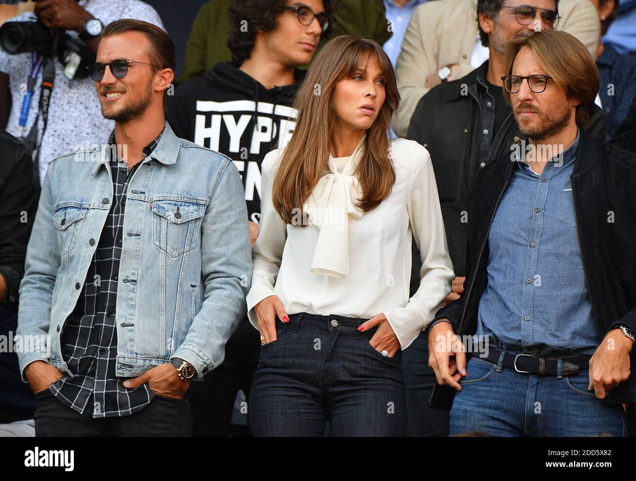 Ophelie Meunier and her husband Mathieu Vergne during the French L1 ...