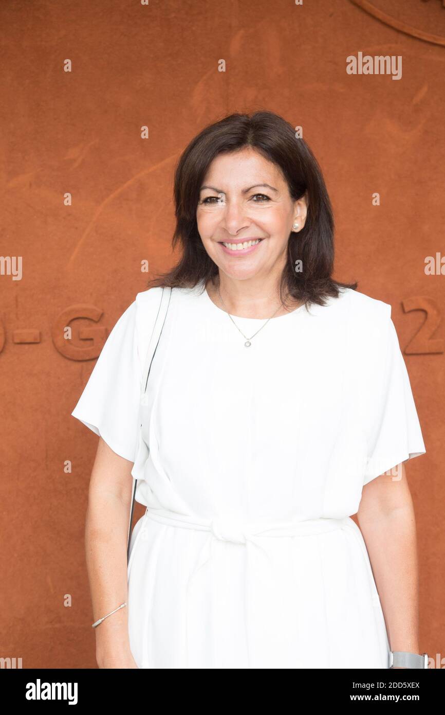 Anne Hidalgo in Village during French Tennis Open at Roland-Garros ...