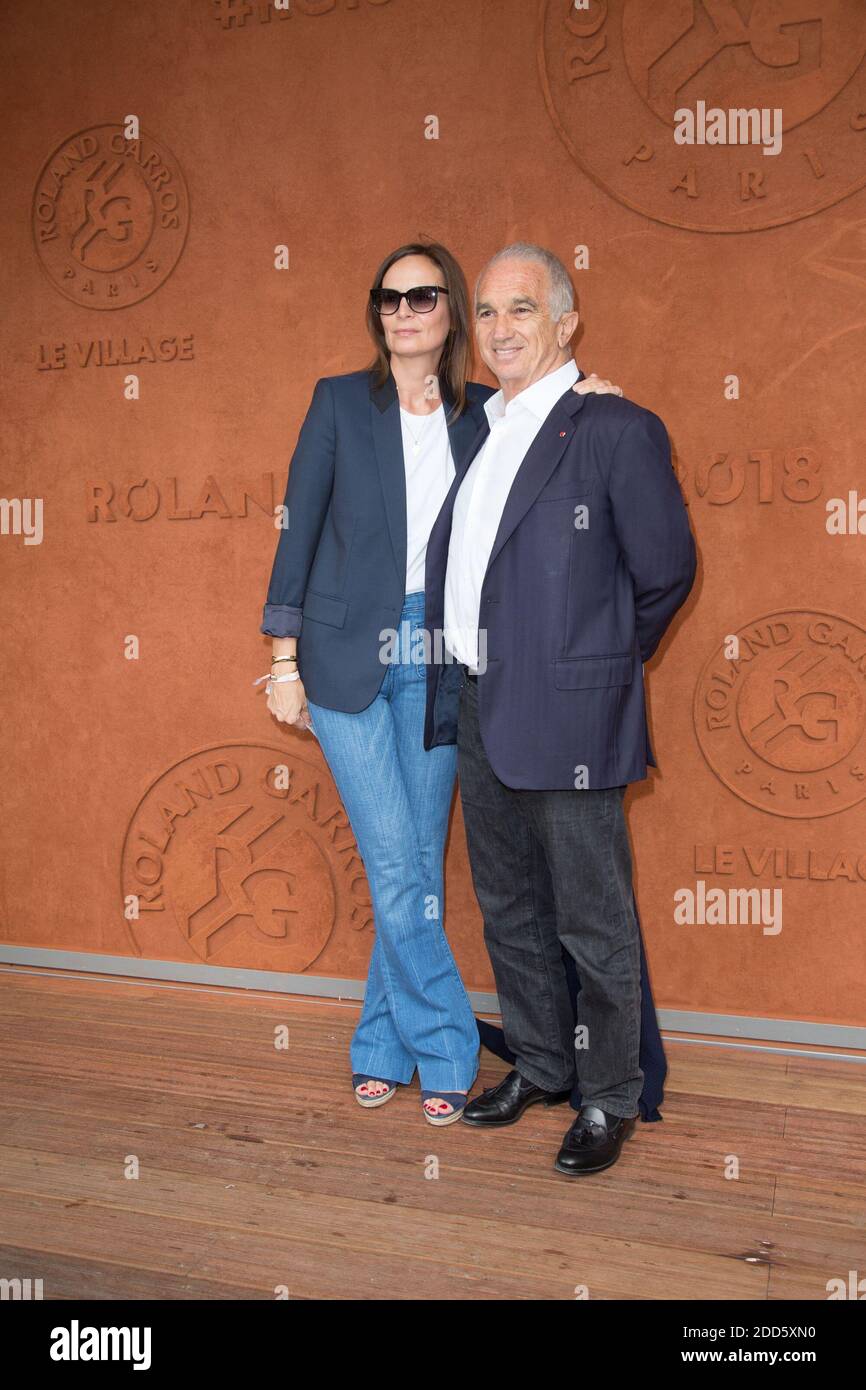 Brune De Margerie and Alain Terzian in Village during French Tennis ...