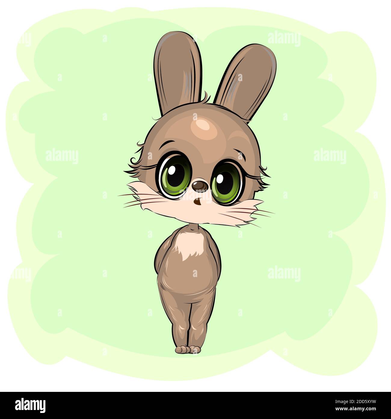Cute Cartoon Bunnies With Big Eyes