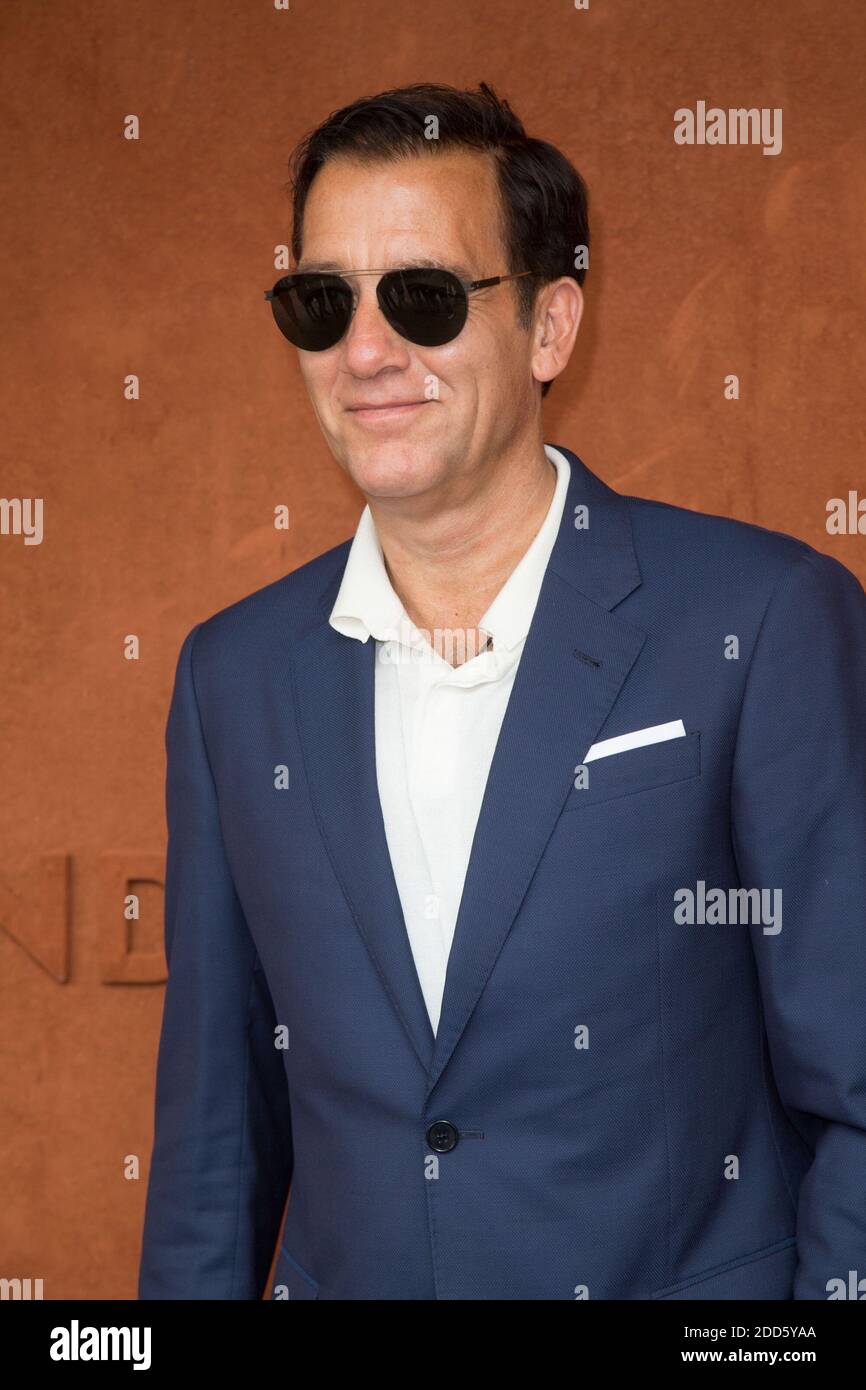 Clive Owen in Village during French Tennis Open at Roland-Garros arena ...