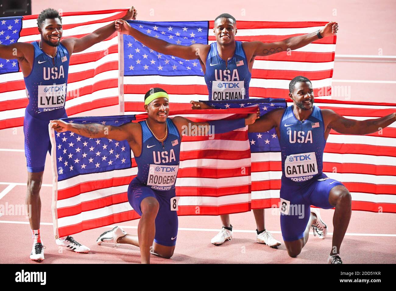 Noah Lyles, Christian Coleman, Michael Rodgers, Justin Gatlin (USA ...
