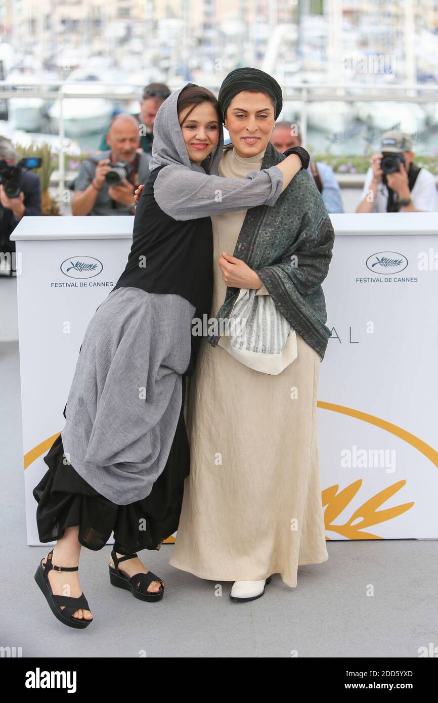 Actresses Marzieh Rezaei and Behnaz Jafari attend the photocall for '3 ...