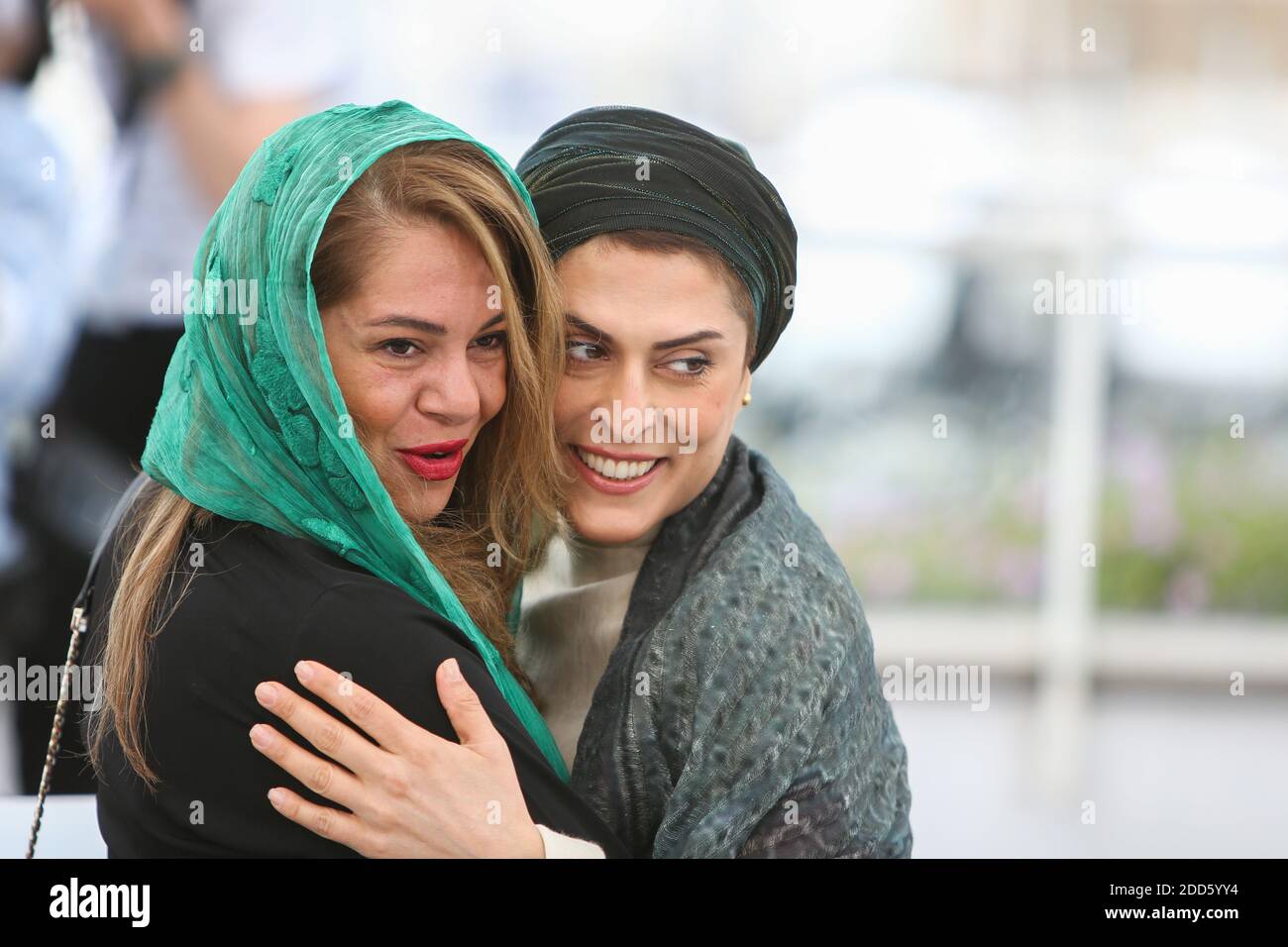 Actresses Marzieh Rezaei and Behnaz Jafari attend the photocall for '3 ...