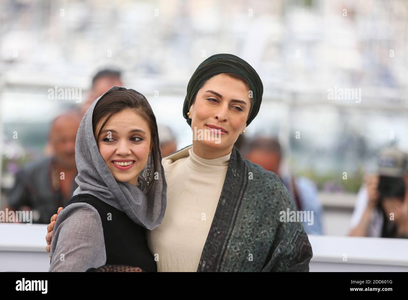 Actresses Marzieh Rezaei and Behnaz Jafari attend the photocall for '3 ...