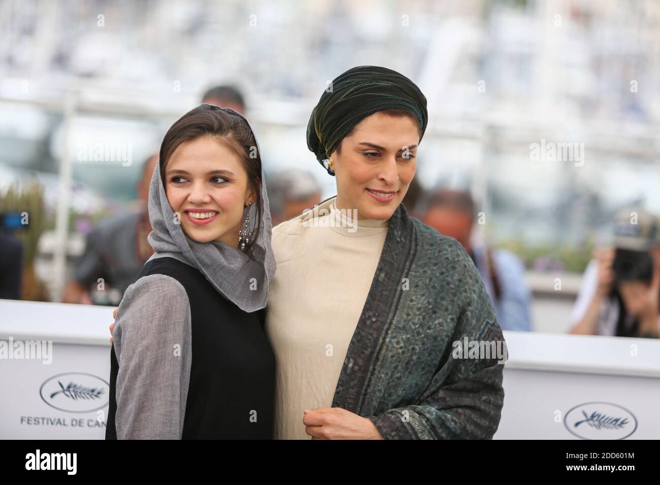 Actresses Marzieh Rezaei and Behnaz Jafari attend the photocall for '3 ...