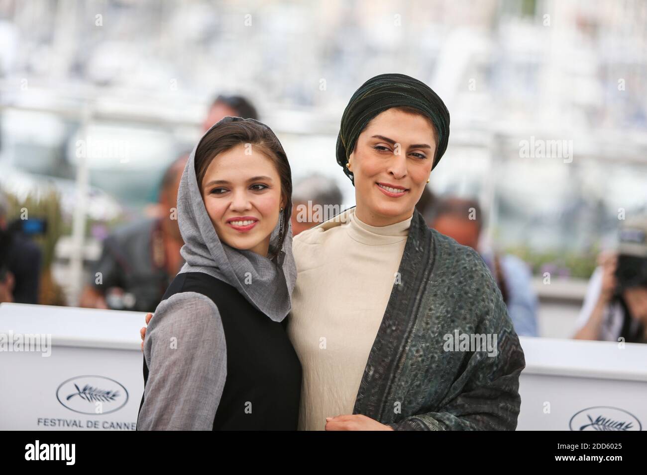 Actresses Marzieh Rezaei and Behnaz Jafari attend the photocall for '3 ...