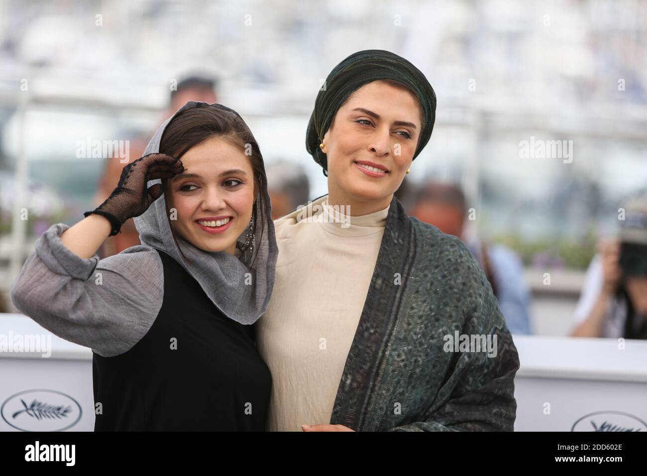 Actresses Marzieh Rezaei and Behnaz Jafari attend the photocall for '3 ...