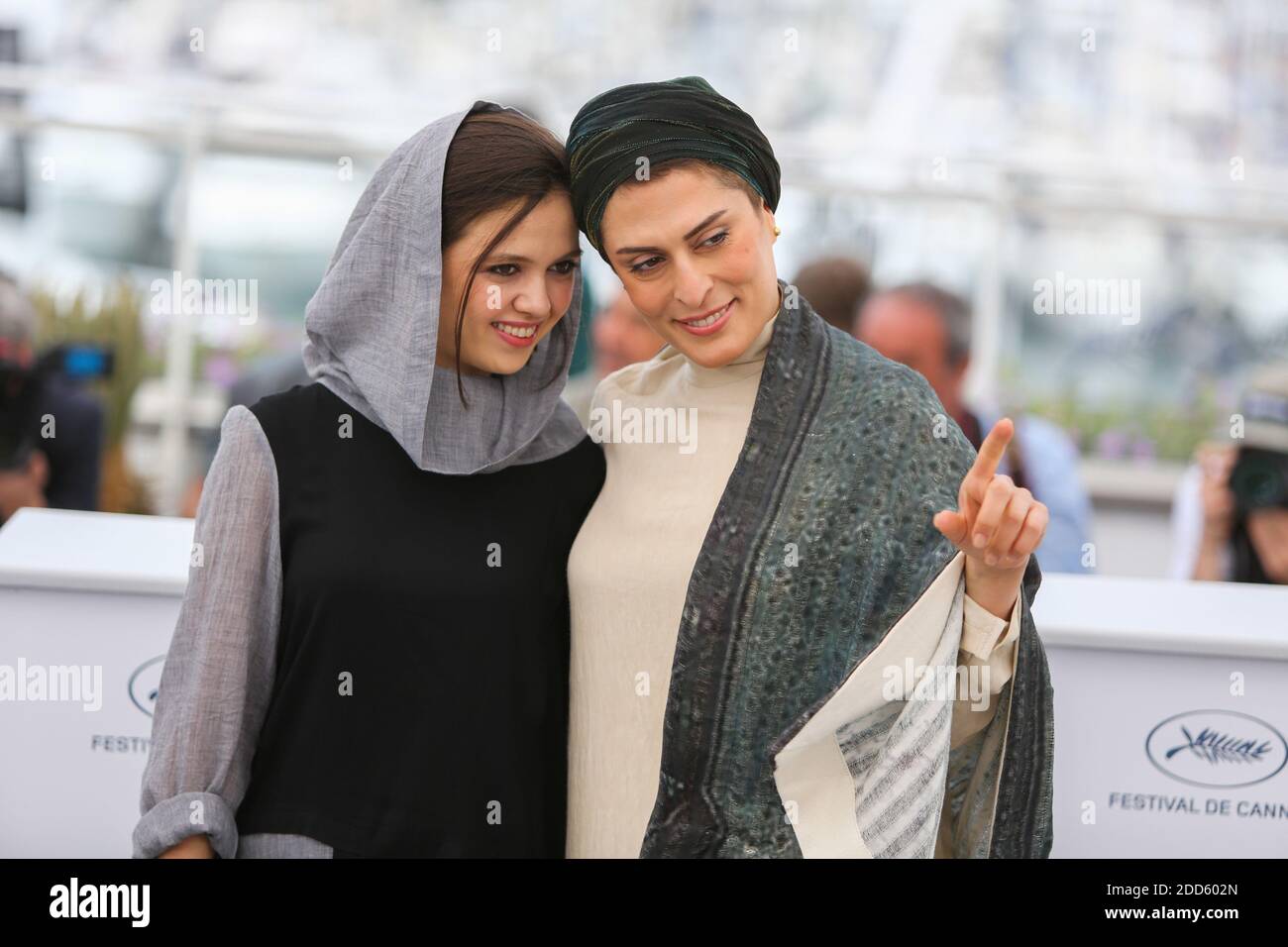Actresses Marzieh Rezaei and Behnaz Jafari attend the photocall for '3 ...