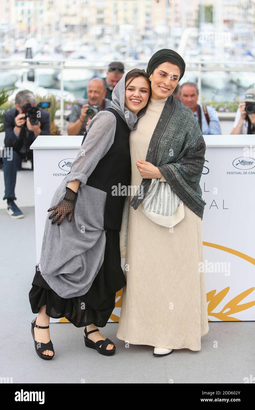 Actresses Marzieh Rezaei and Behnaz Jafari attend the photocall for '3 Faces (Se Rokh)' during ...