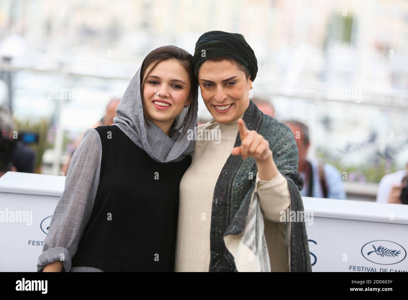 Actresses Marzieh Rezaei and Behnaz Jafari attend the photocall for '3 ...