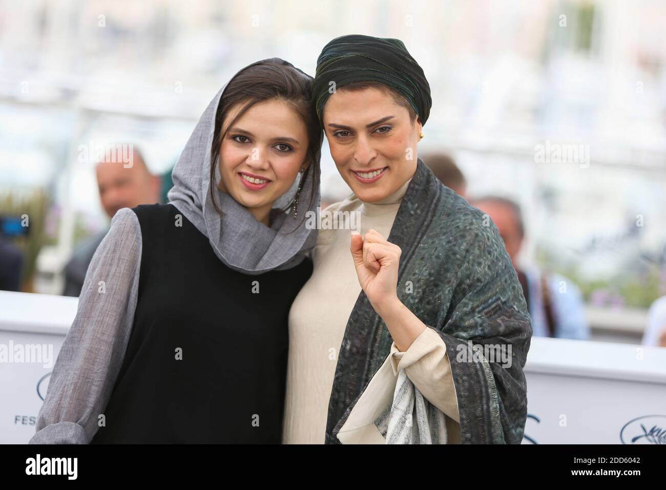 Actresses Marzieh Rezaei and Behnaz Jafari attend the photocall for '3 ...