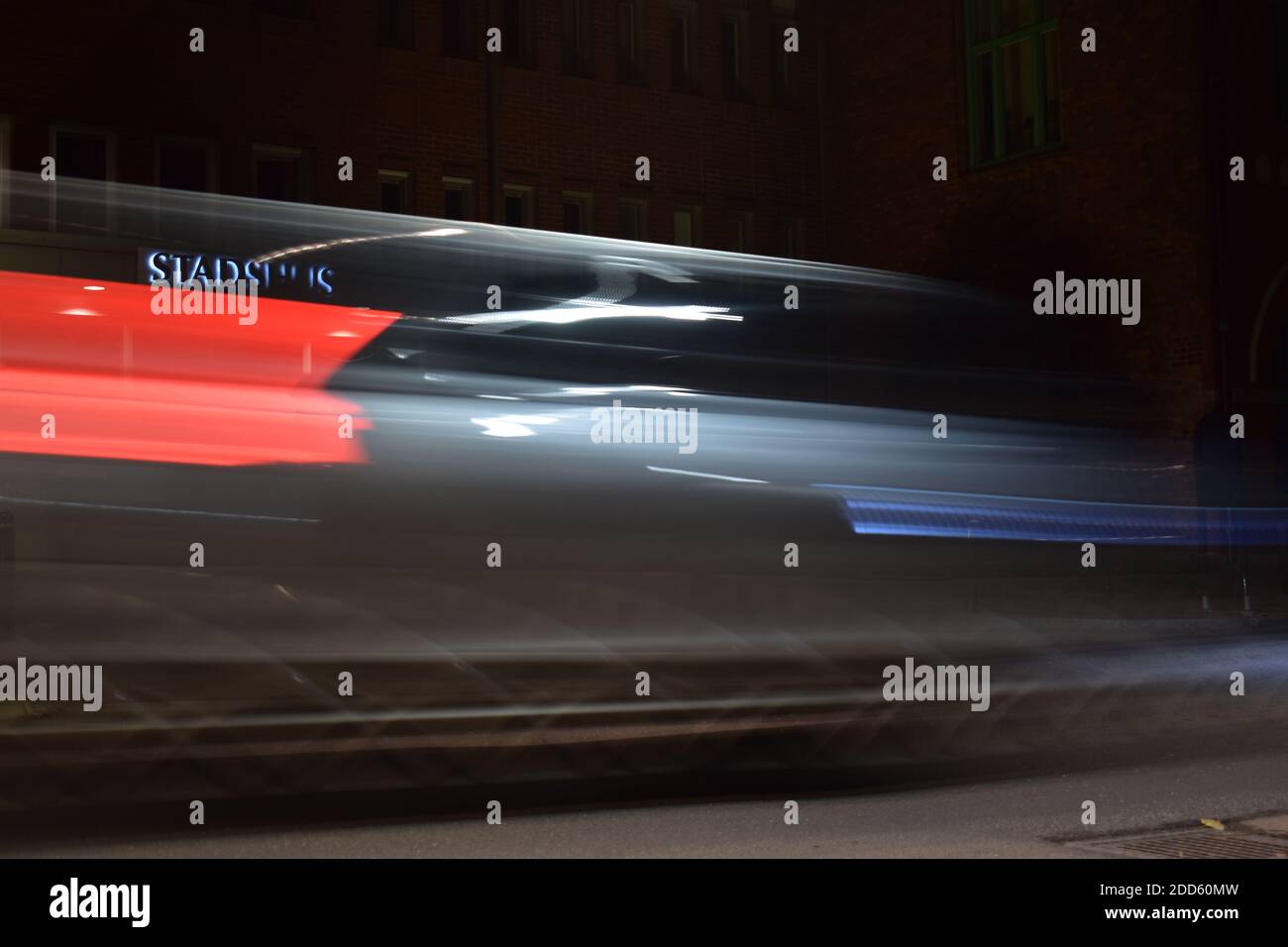 Cars in the night with an open shutter Stock Photo - Alamy