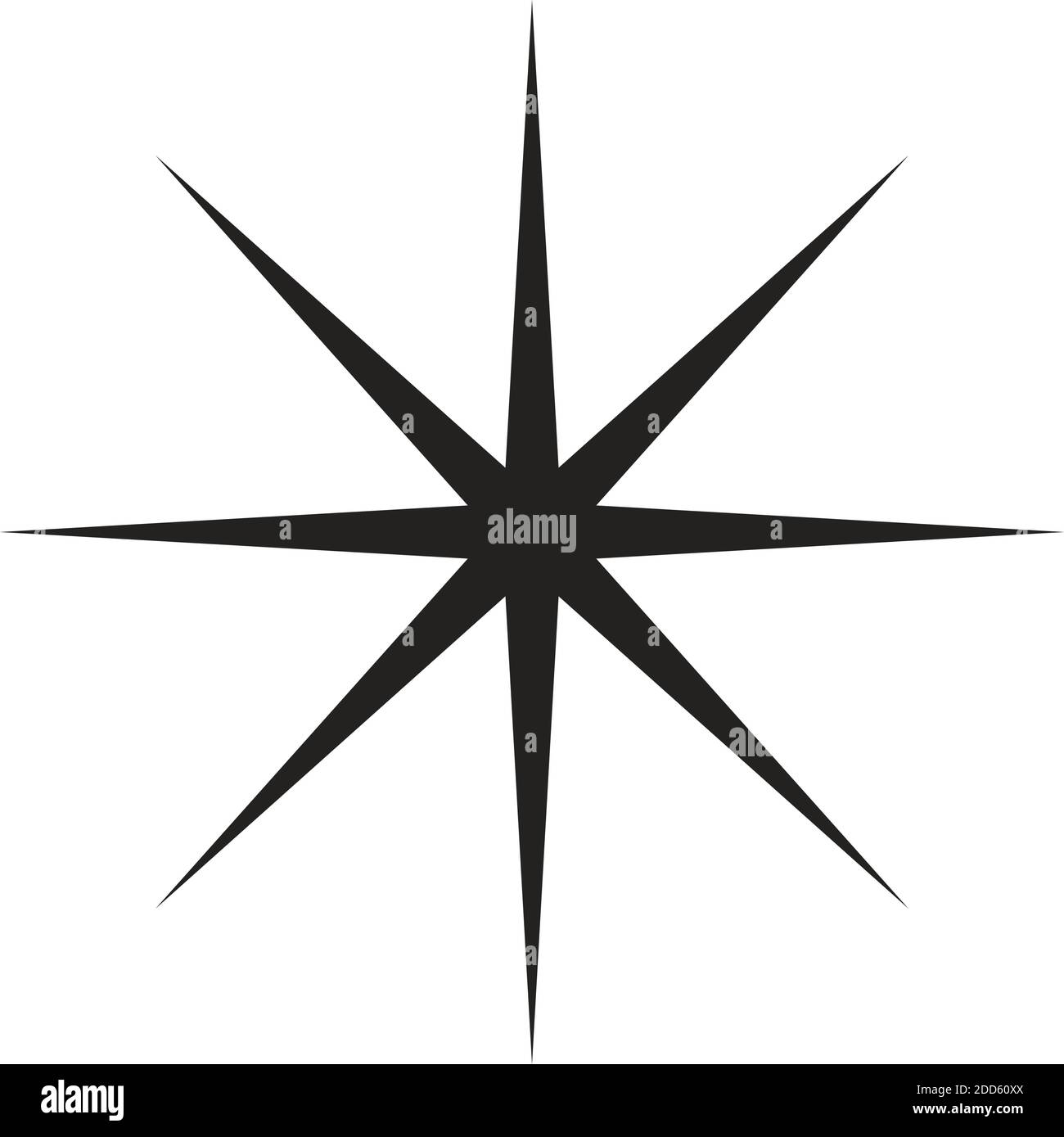 star of 8 points silhouette style icon vector design Stock Vector Image ...