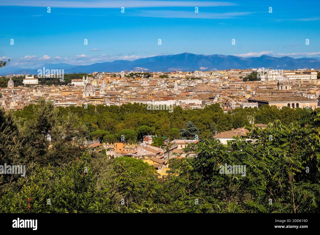 Panoramic View from Belvedere del Gianicolo (Janiculum Hill) - Rome ...