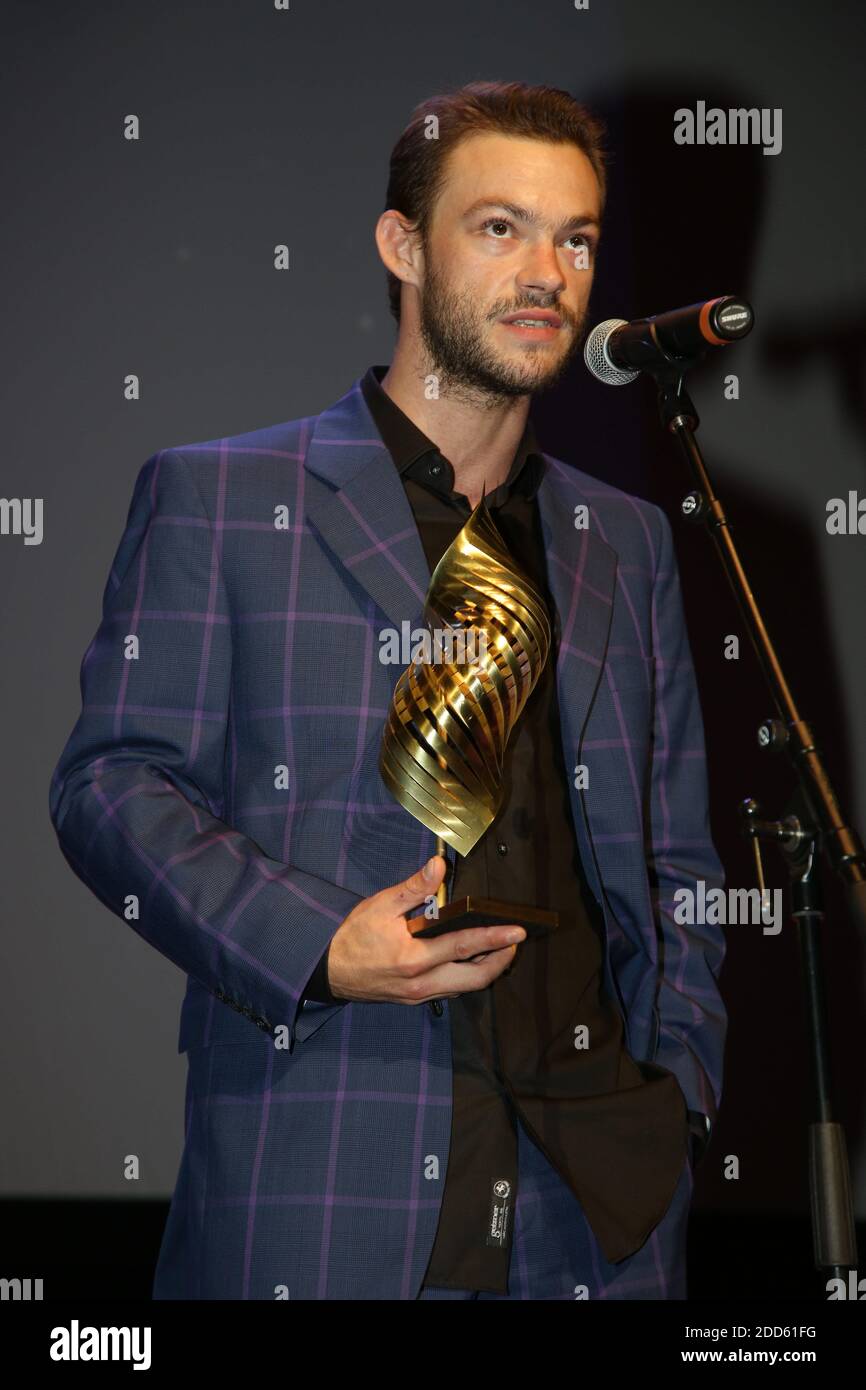 Felix Maritaud is awarded for Sauvage during the closing ceremony of ...