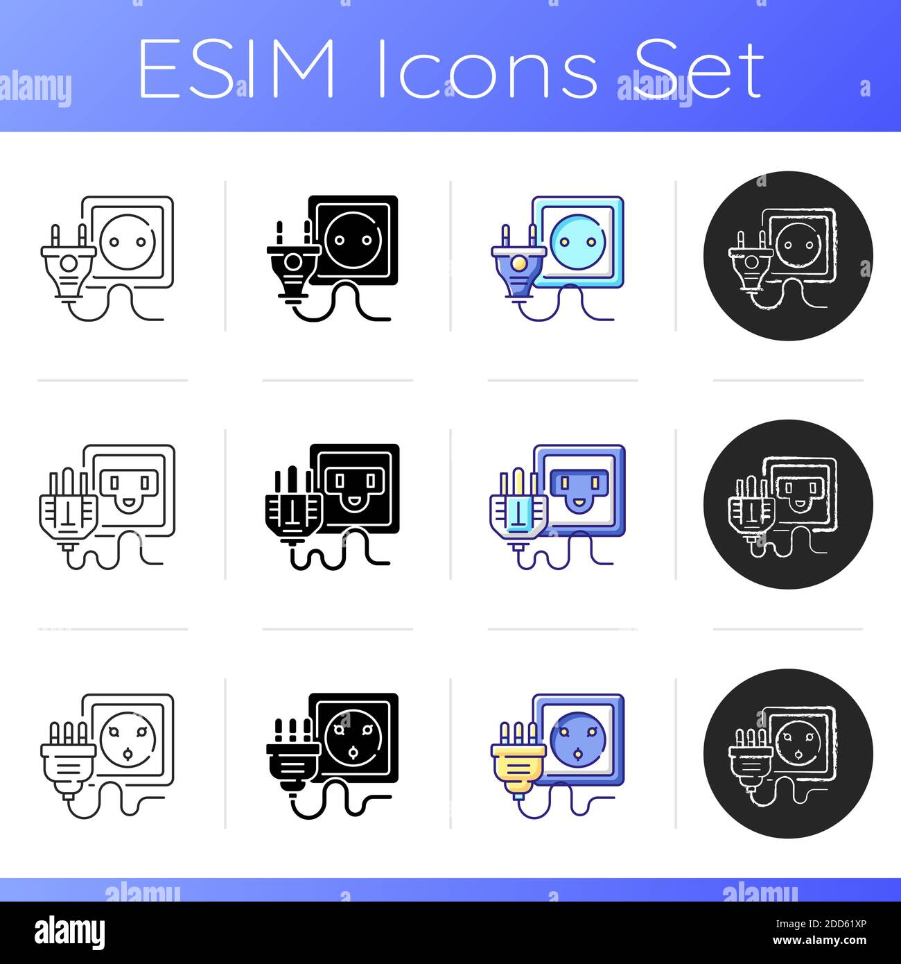 Power socket plugs Stock Vector Images - Alamy