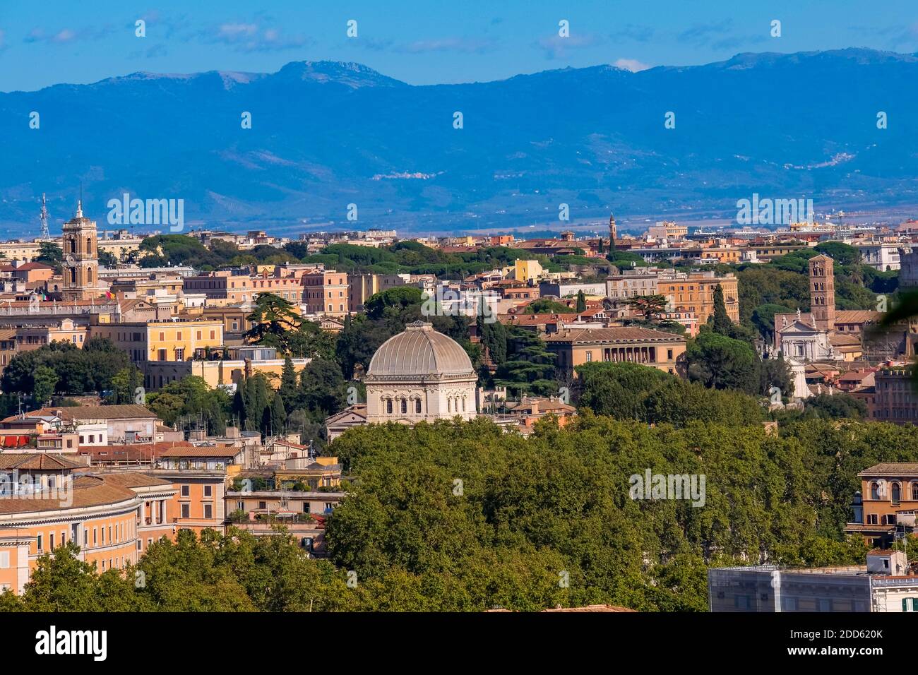 Panoramic View from Belvedere del Gianicolo (Janiculum Hill) - Rome ...