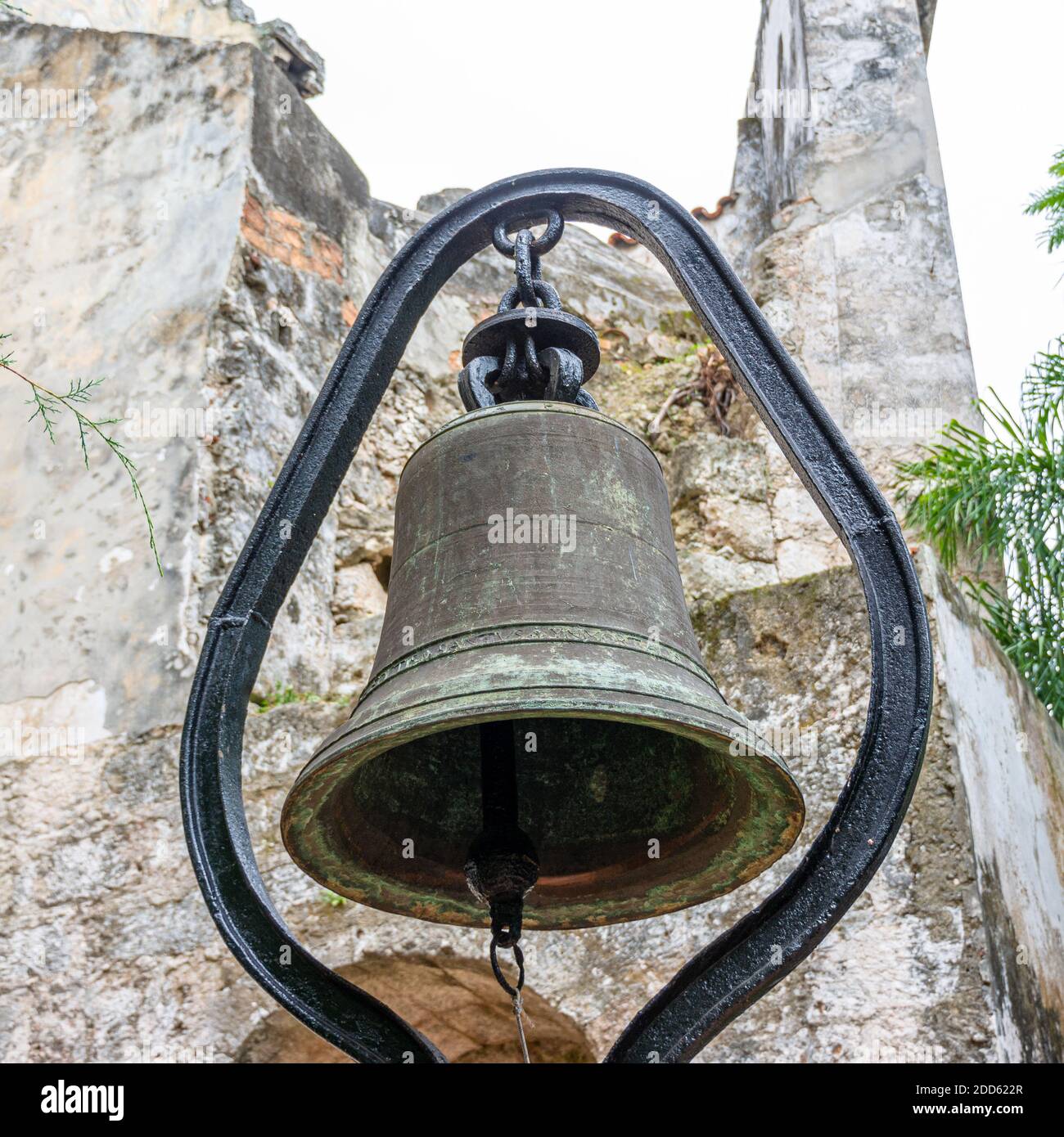 Metallic colonial bell, Old Havana, Cuba Stock Photo - Alamy