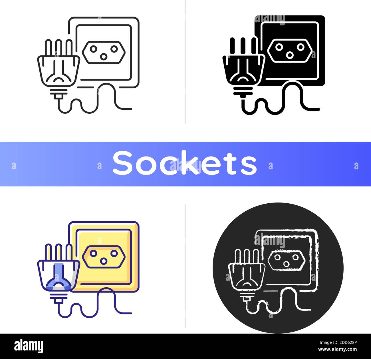 Power and energy icon set in thin line design hi-res stock photography ...