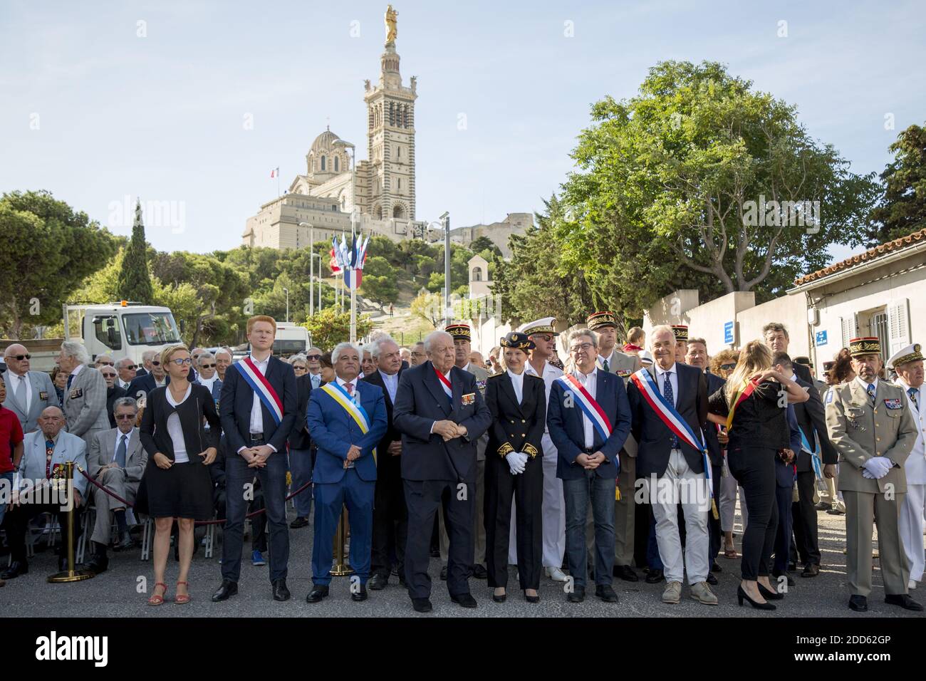 Marseille's Mayor Jean-Claude Gaudin, Jean-Luc Melenchon, Clementine ...