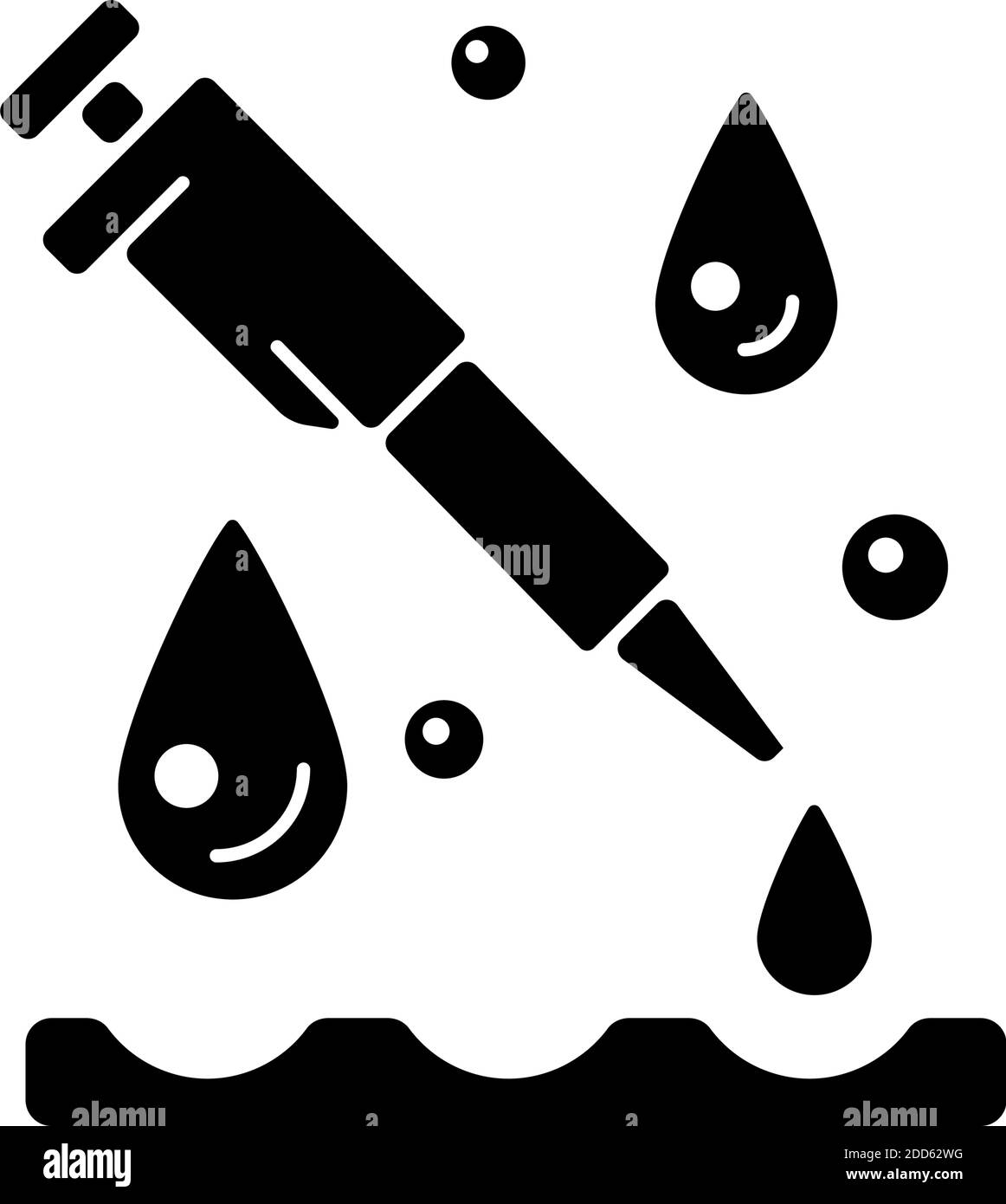 Laboratory pipette black glyph icon Stock Vector Image & Art - Alamy