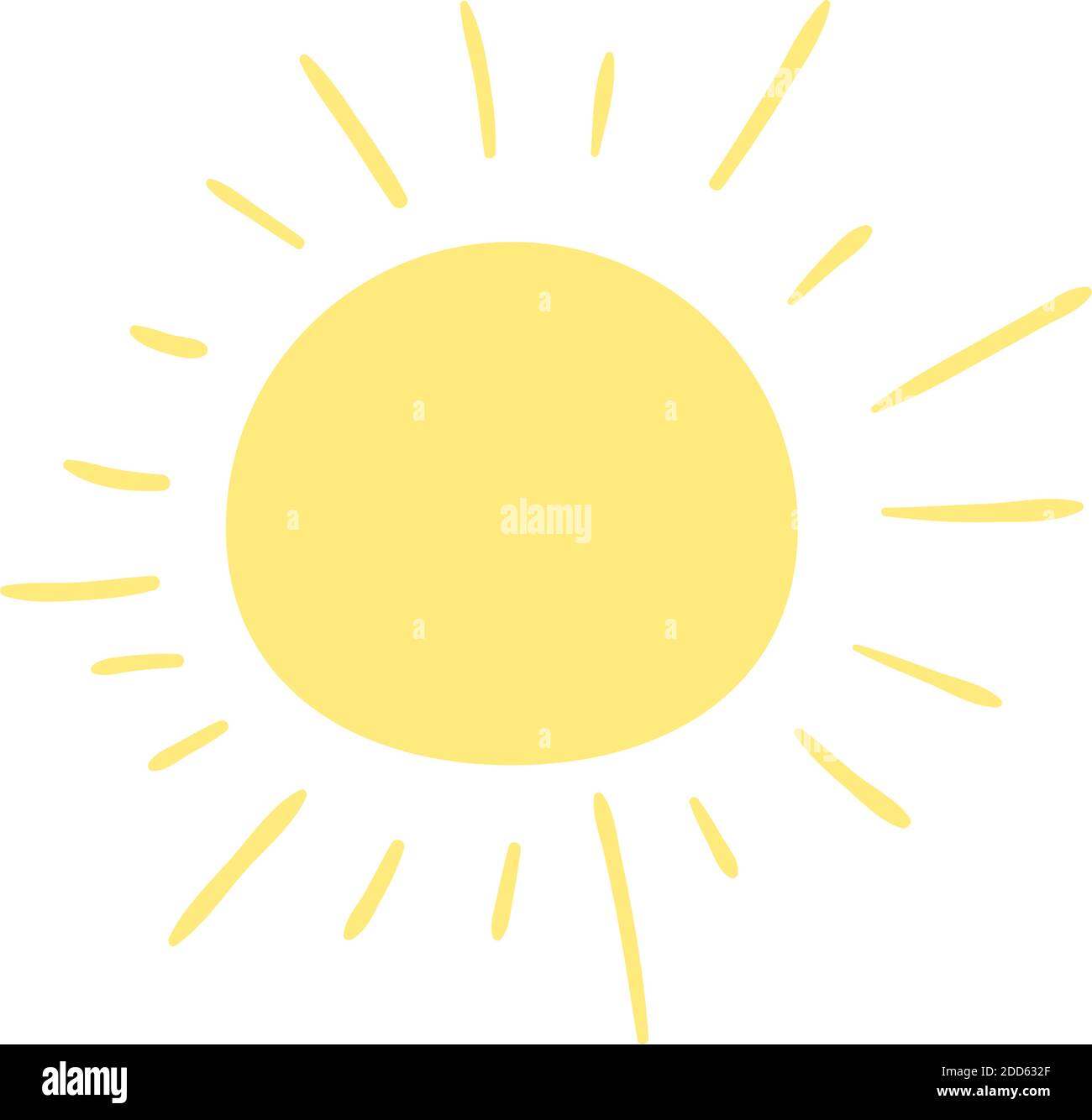 Sun daily sticker flat style icon design, summer nature tropical season ...
