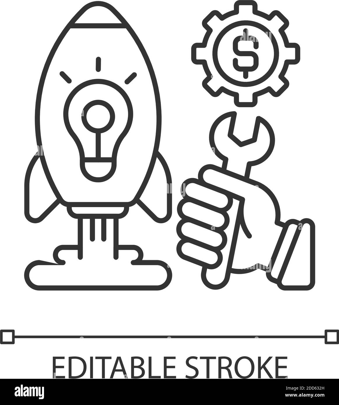 Startup support linear icon Stock Vector Image & Art - Alamy