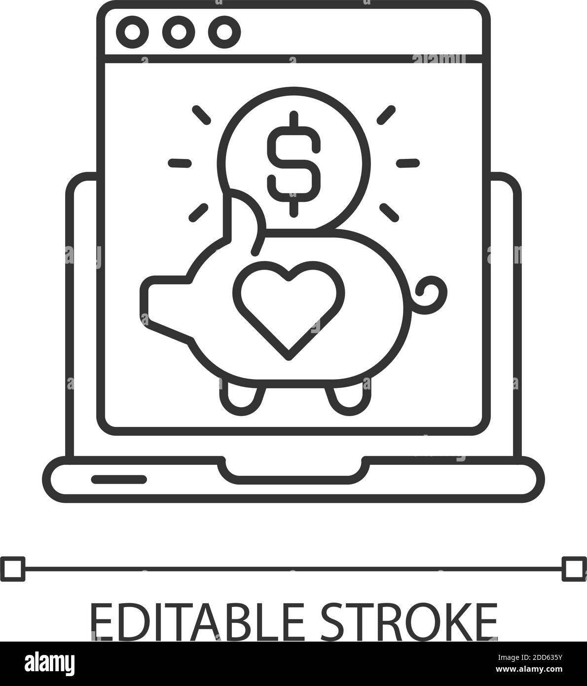 Crowdfunding platform linear icon Stock Vector Image & Art - Alamy