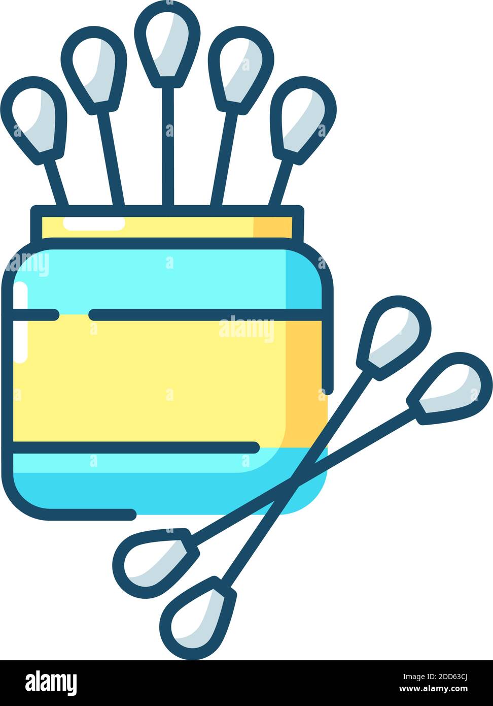 Cotton swabs RGB color icon Stock Vector Image & Art - Alamy