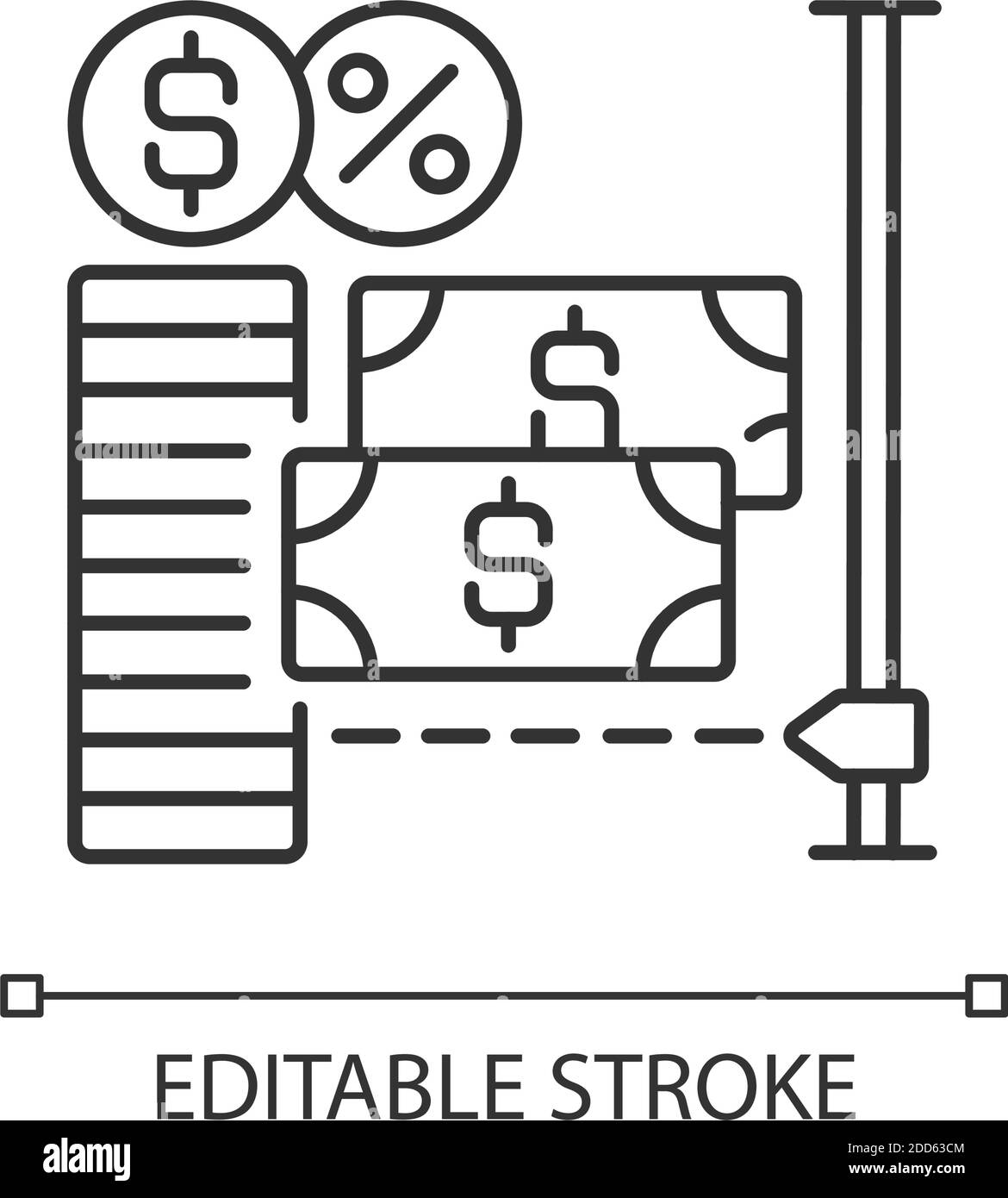 Return on investment icon vector Black and White Stock Photos & Images ...